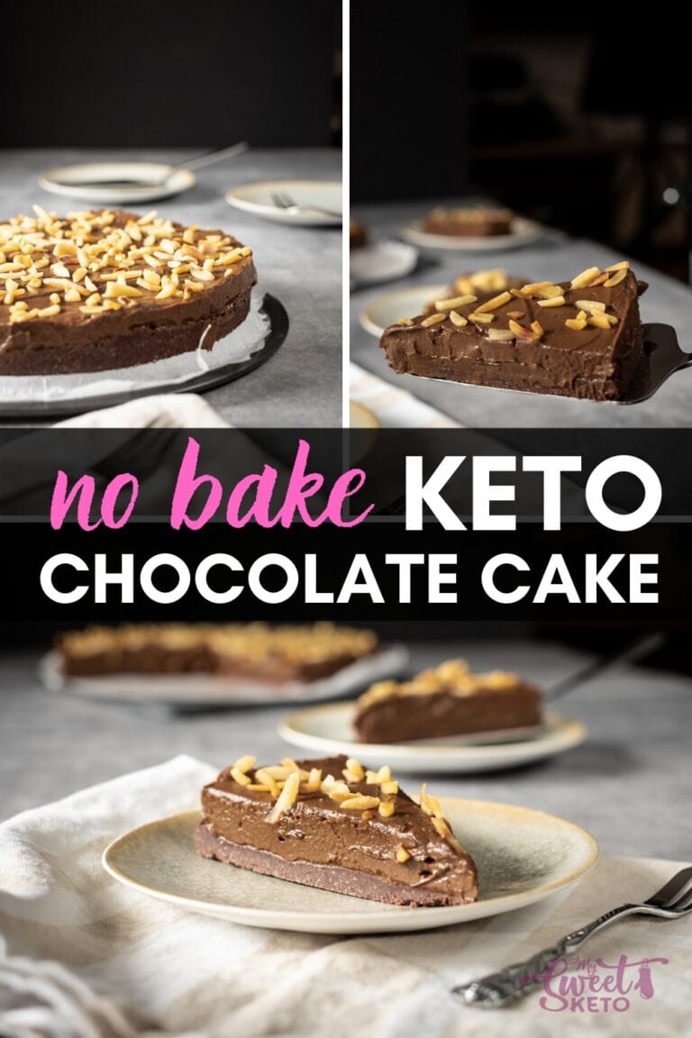 No Bake Keto Chocolate Cake (Vegan Friendly!) | My Sweet Keto
